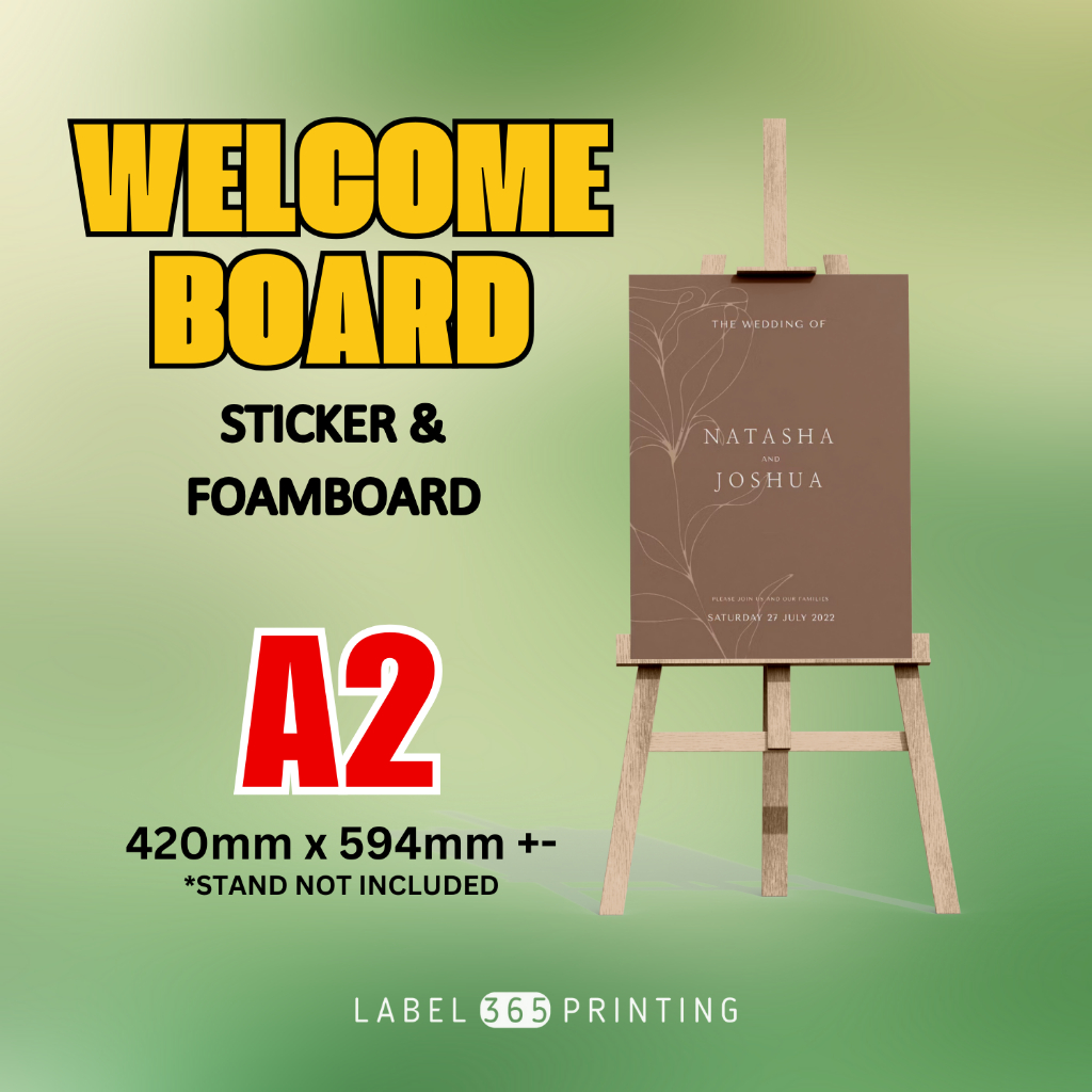 Welcome Board A2 | Wedding Signage | Papan Selamat Datang Perkahwinan ...