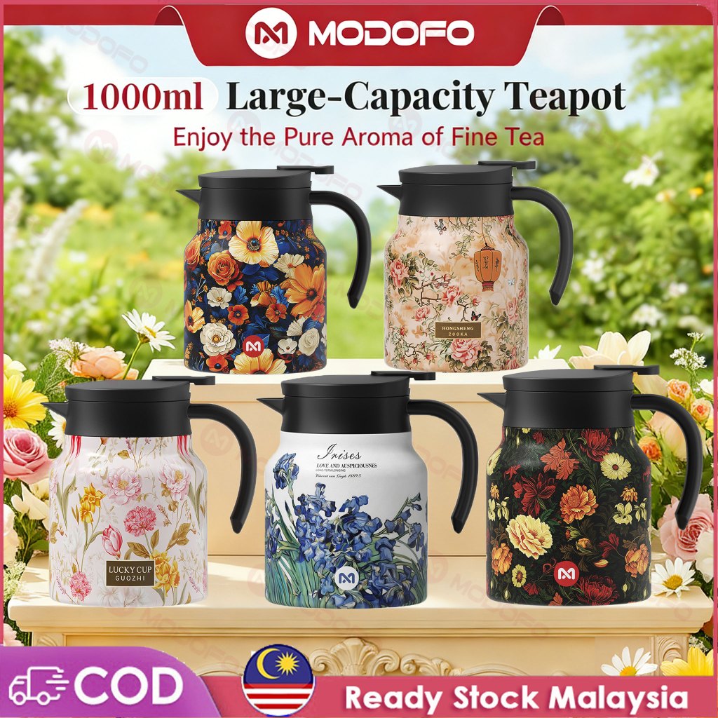 MODOFO Teapot 316 Stainless Steel Thermos Insulation Stewed Teapot ...