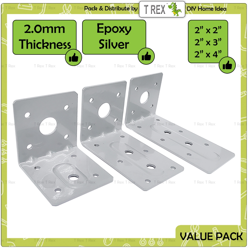 T Rex DIY 2mm Heavy Duty C Channel Roofing L Bracket / Besi Siku L ...