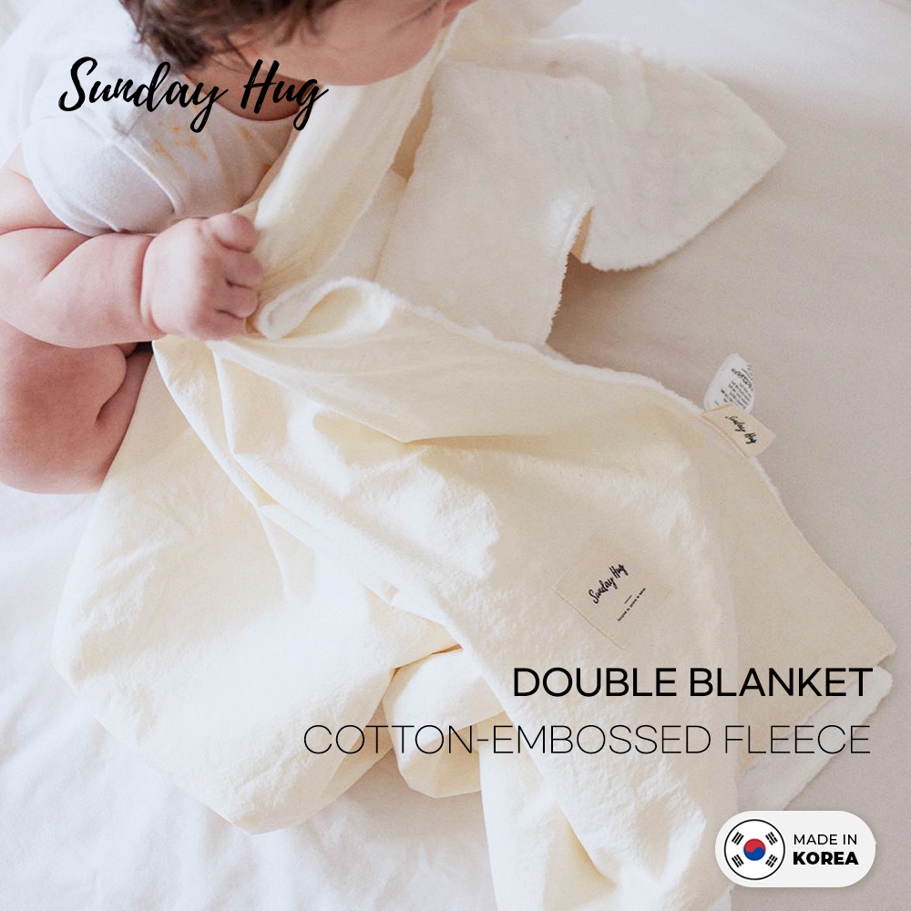 [Sunday Hug] DOUBLE BLANKET Embossed Microfiber Premium Cotton Soft ...