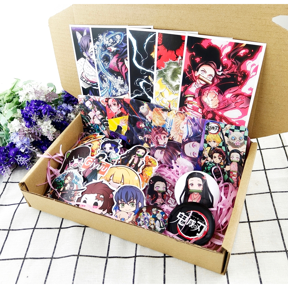 Demon Slayer BOX Birthday Set Present Hadiah anime manga Tanjiro Nezuko ...