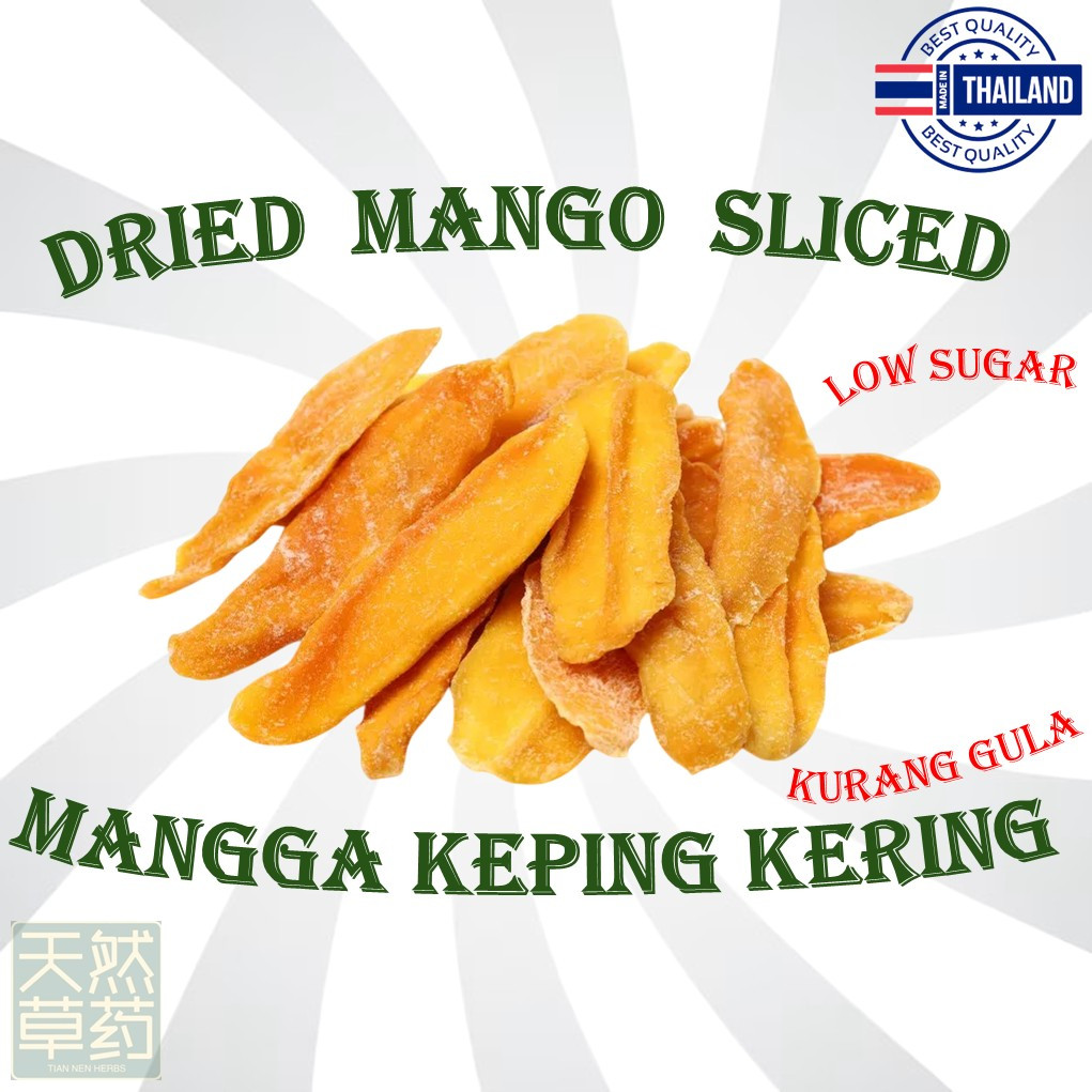 【LOW SUGAR】Dried Mango Sliced Mangga Kering Keping To Eat Kurang Gula ...