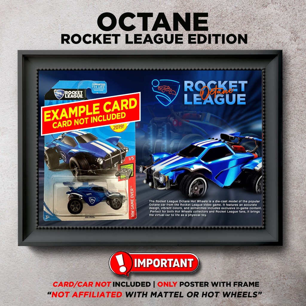 Gambar Frame Diecast Hotwheels Octane Rocket League Berserta Poster ...