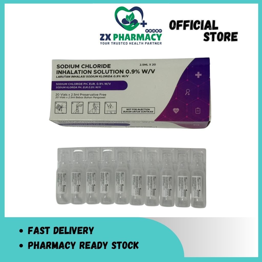 Neb Normal Saline/ Sodium Chloride Inhalation Solution 0.9% w/v (2.5ml ...
