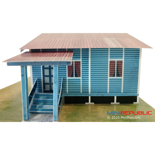 DIY Artwork Materials to build Rumah Biru Paper House Model Diorama ...