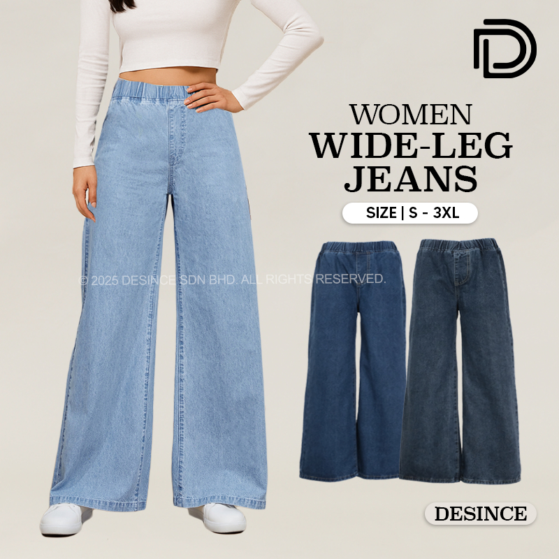 DESINCE Women High Waist Loose Denim Pants Seluar Jeans Longgar ...