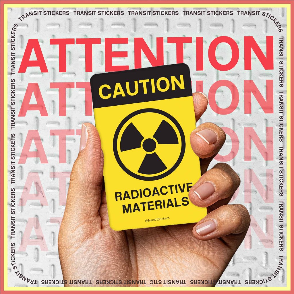 RADIOACTIVE MATERIALS Caution Sign | Custom Card Sticker | EZ-Link NETS ...