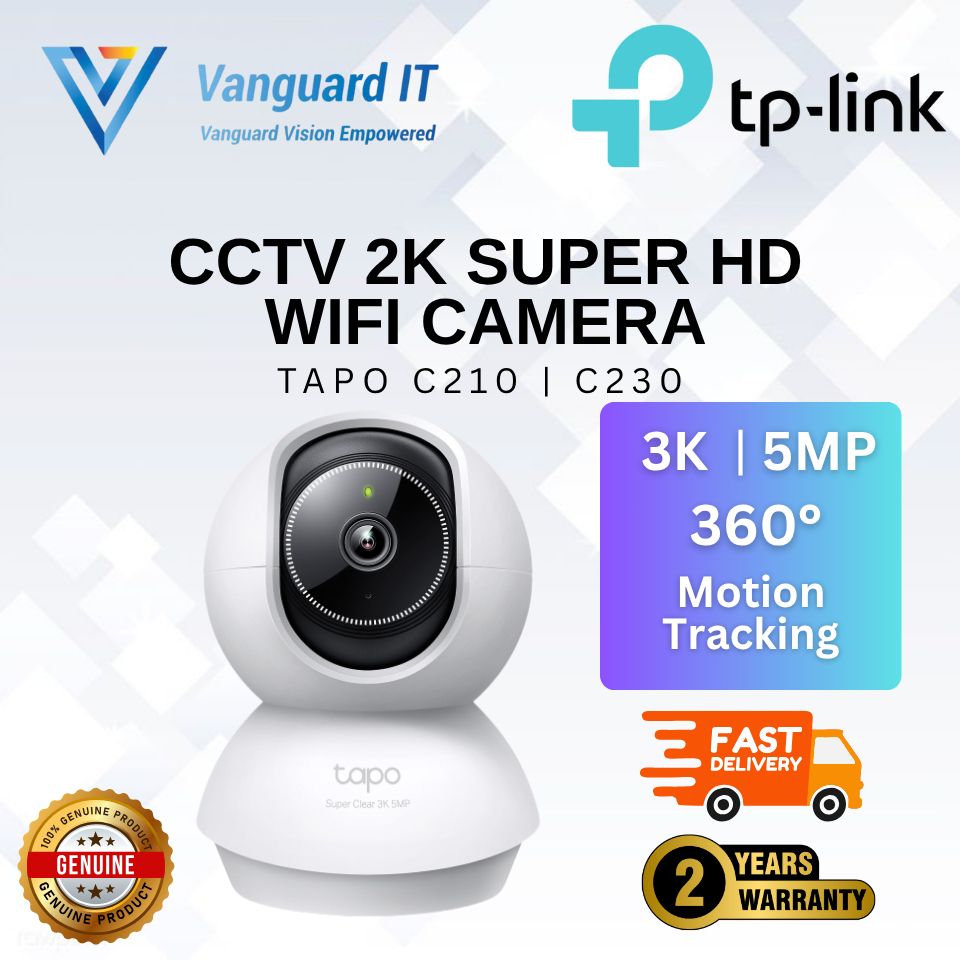 TP-Link CCTV Tapo C210 C230 2K/3k FullHD Pan Tilt 360 Wireless Wifi ...