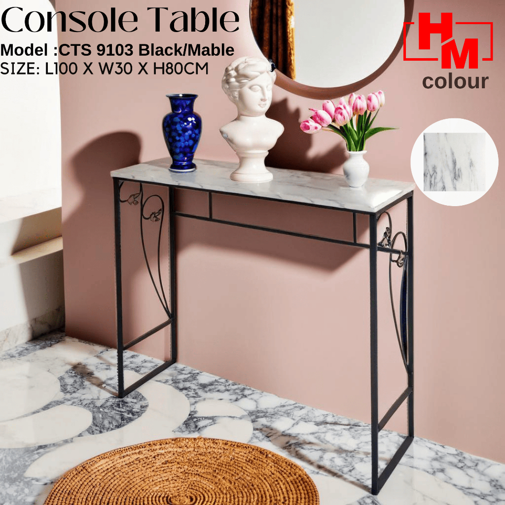 New Launch】Console Table Solid Wood, Corridor Table, Laptop Table/ Meja ...