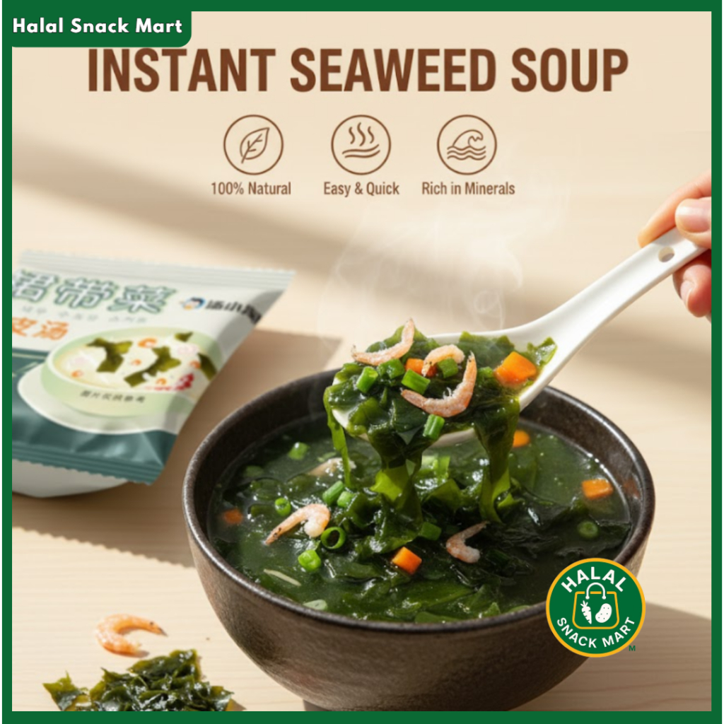 [1Bag/10Packs] Instant Seaweed Shrimp Soup – Halal Certified | to Eat ...