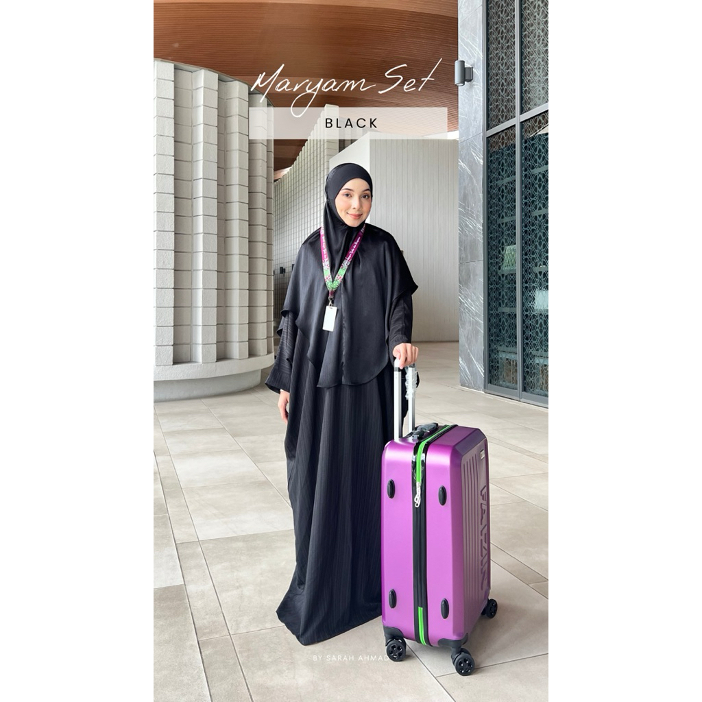 Maryam Set Umrah Muslimah | Khimar El Nour + Kaftan El Adora Travel by ...
