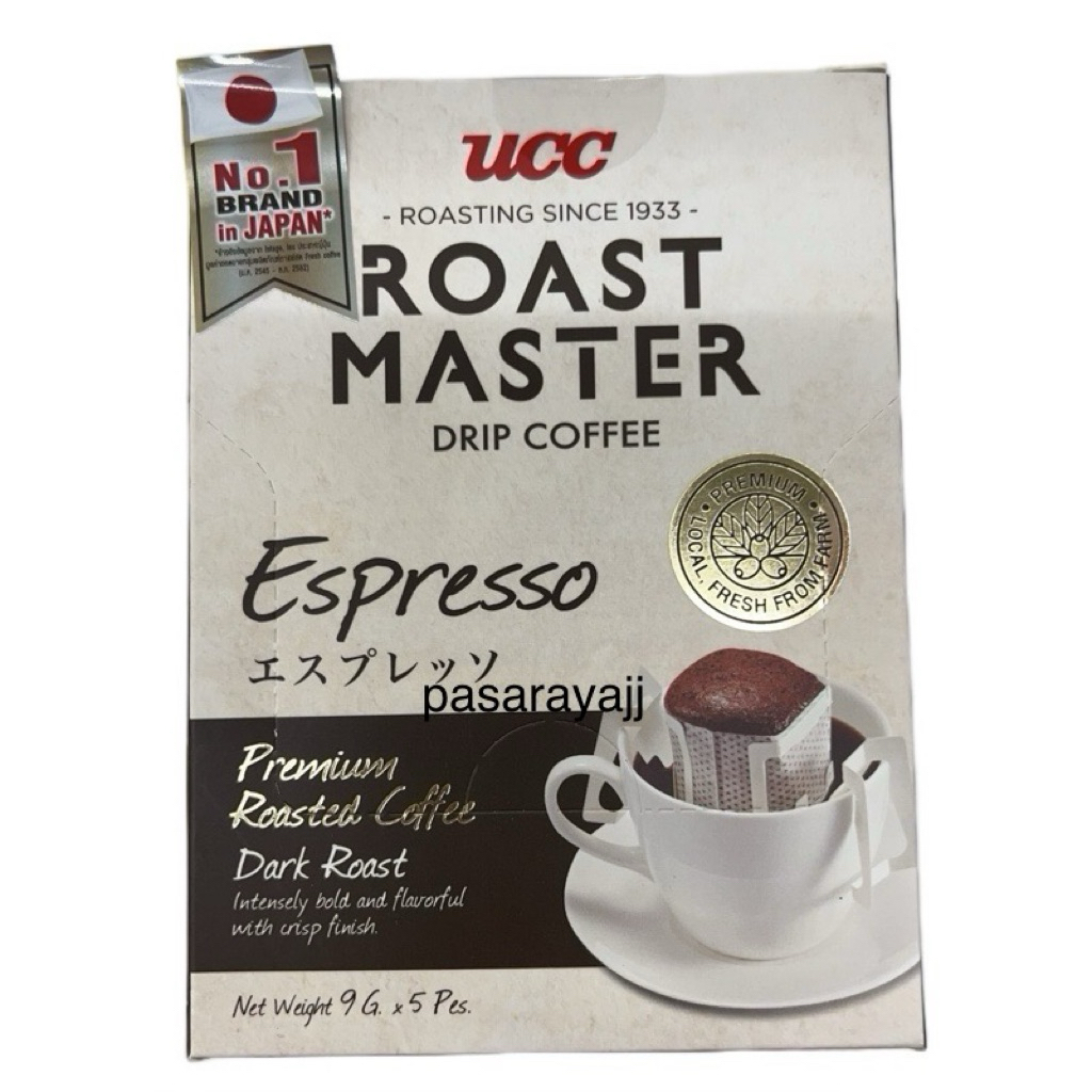 UCC ROAST MASTER DRIP COFFEE ESPRESSO JAPAN NO.1 DARK ROAST COFFEE 9G X ...