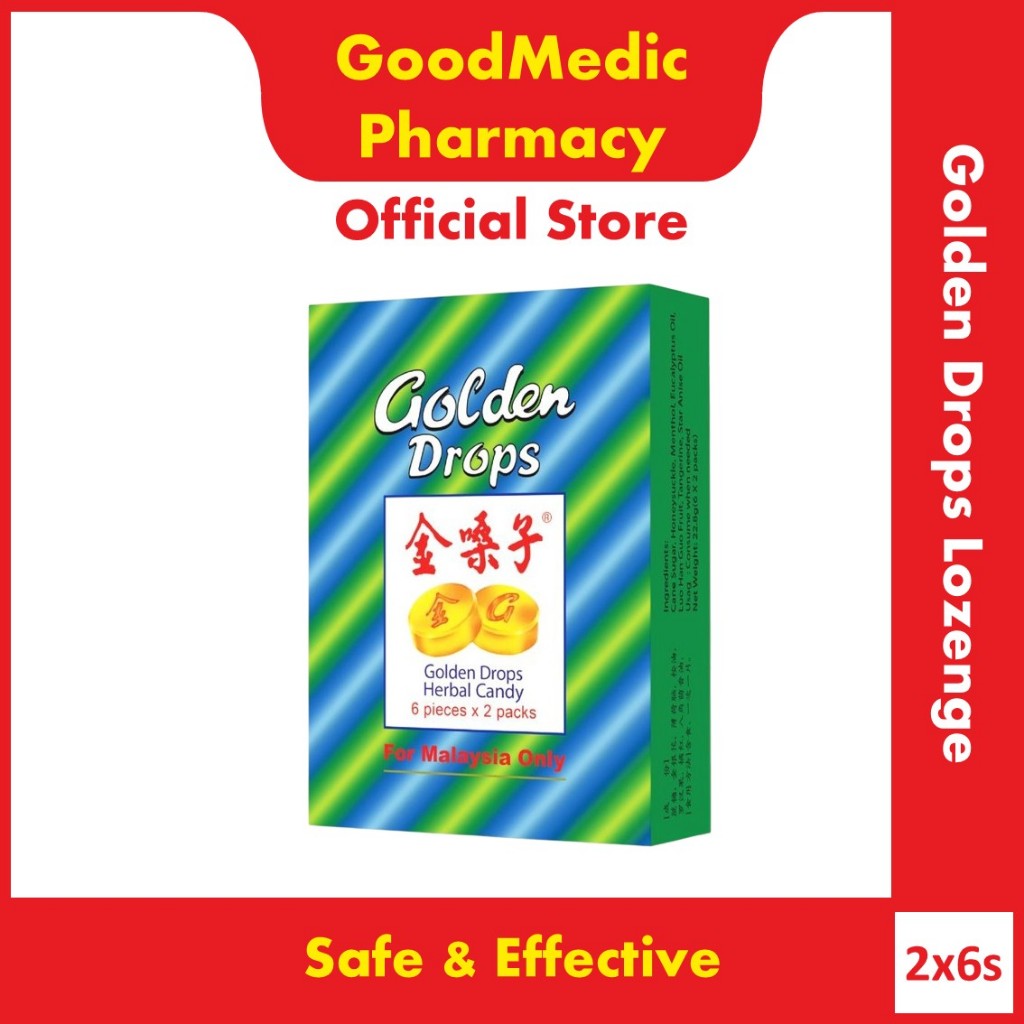 Golden Drops Herbal Candy 金嗓子 Lozenge (2x6s) | Shopee Singapore
