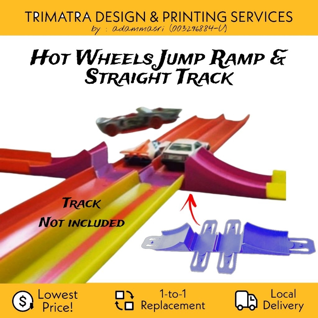 Hot Wheels Jump Ramp with Straight Track Single Double Hotwheels ...