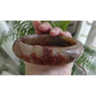 Wrist Size 68.8 Natural SheTai Jade Carved Bangle 佘太翠雕刻手镯 | Shopee ...
