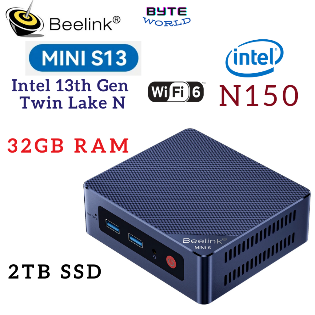 Beelink Mini S13 S12 Intel N150 Mini PC Windows 11 DDR4 16GB RAM NVME ...