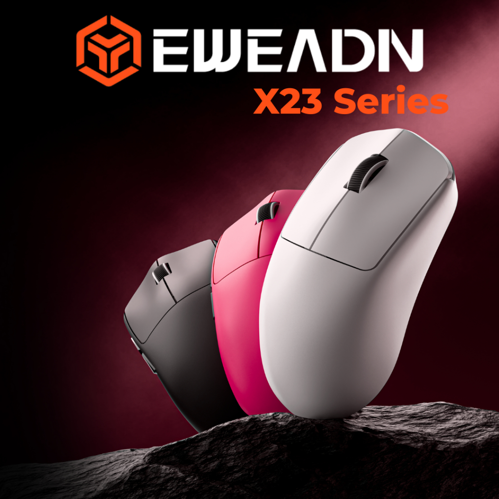 EWEADN X23 Wireless Gaming Mouse PAW3311 Tri-Mode 2.4G/BT/Wired With 800 mAh Battery 6-Speed DPI ...