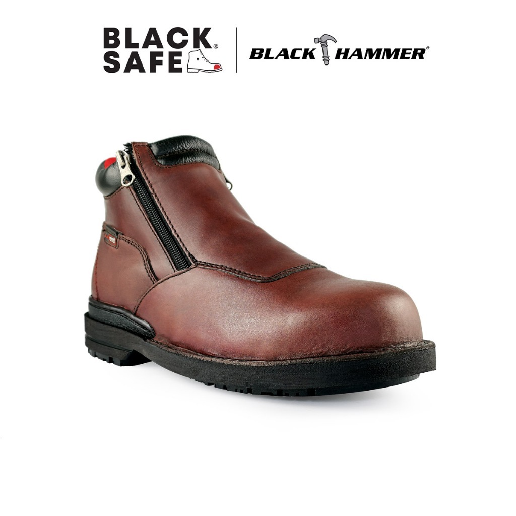 BLACK HAMMER MEN SAFETY MID CUT WITH DOUBLE ZIP BH 26612 | Shopee Singapore