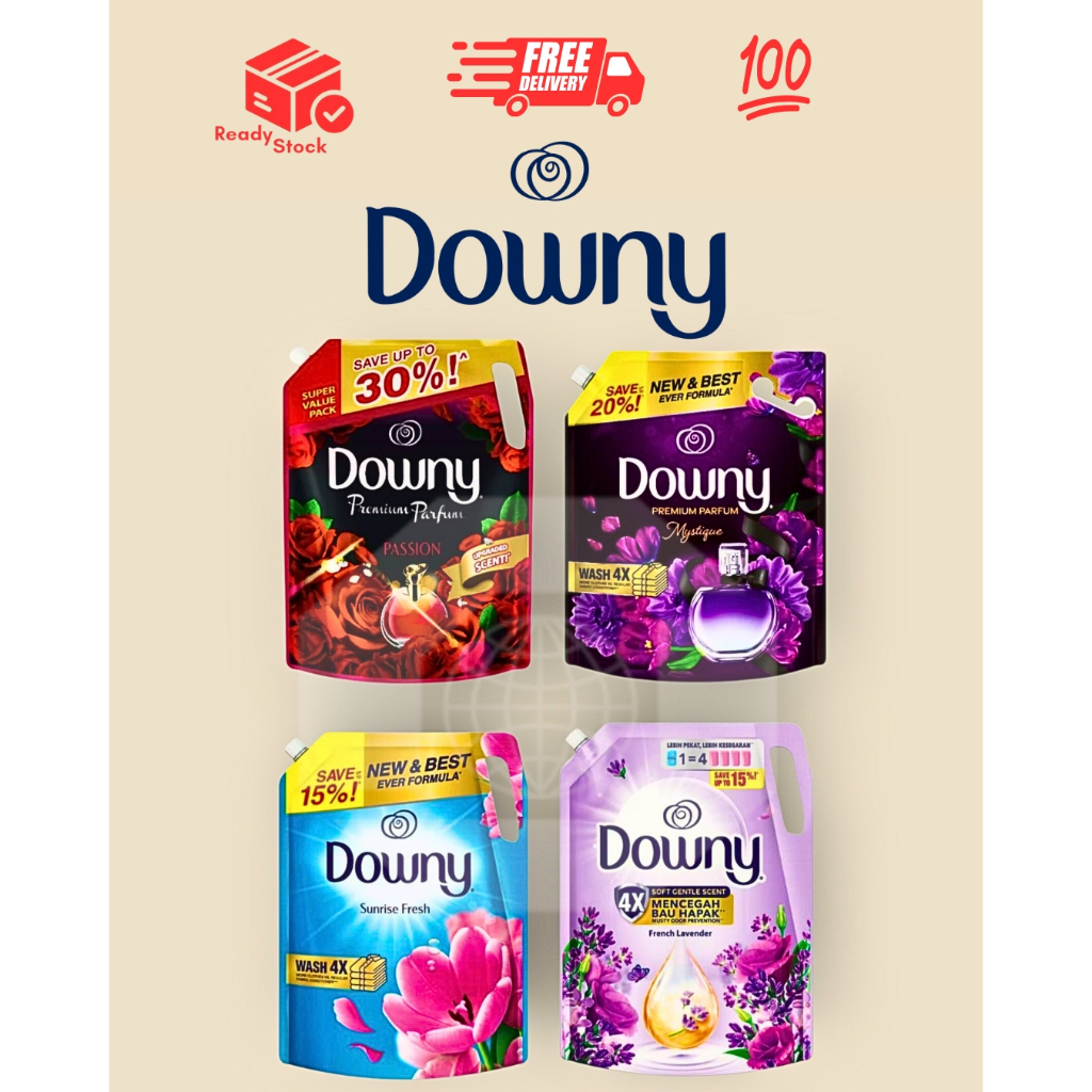 DOWNY Fabric Softener Perfume Antibacterial Refill Pack 2L - 2.4L ...