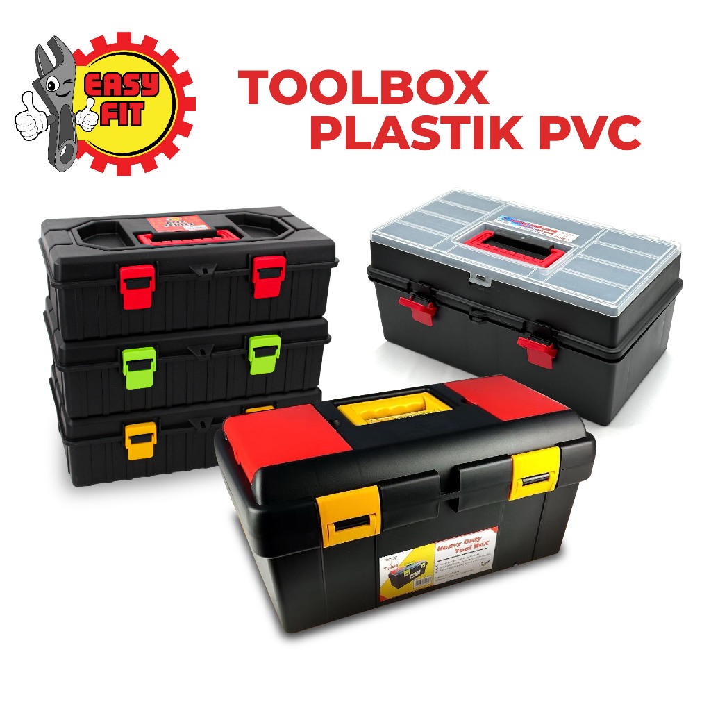 EASY FIT Quality Plastic Tool box, Hardware Storage Box Pvc Tool Box ...