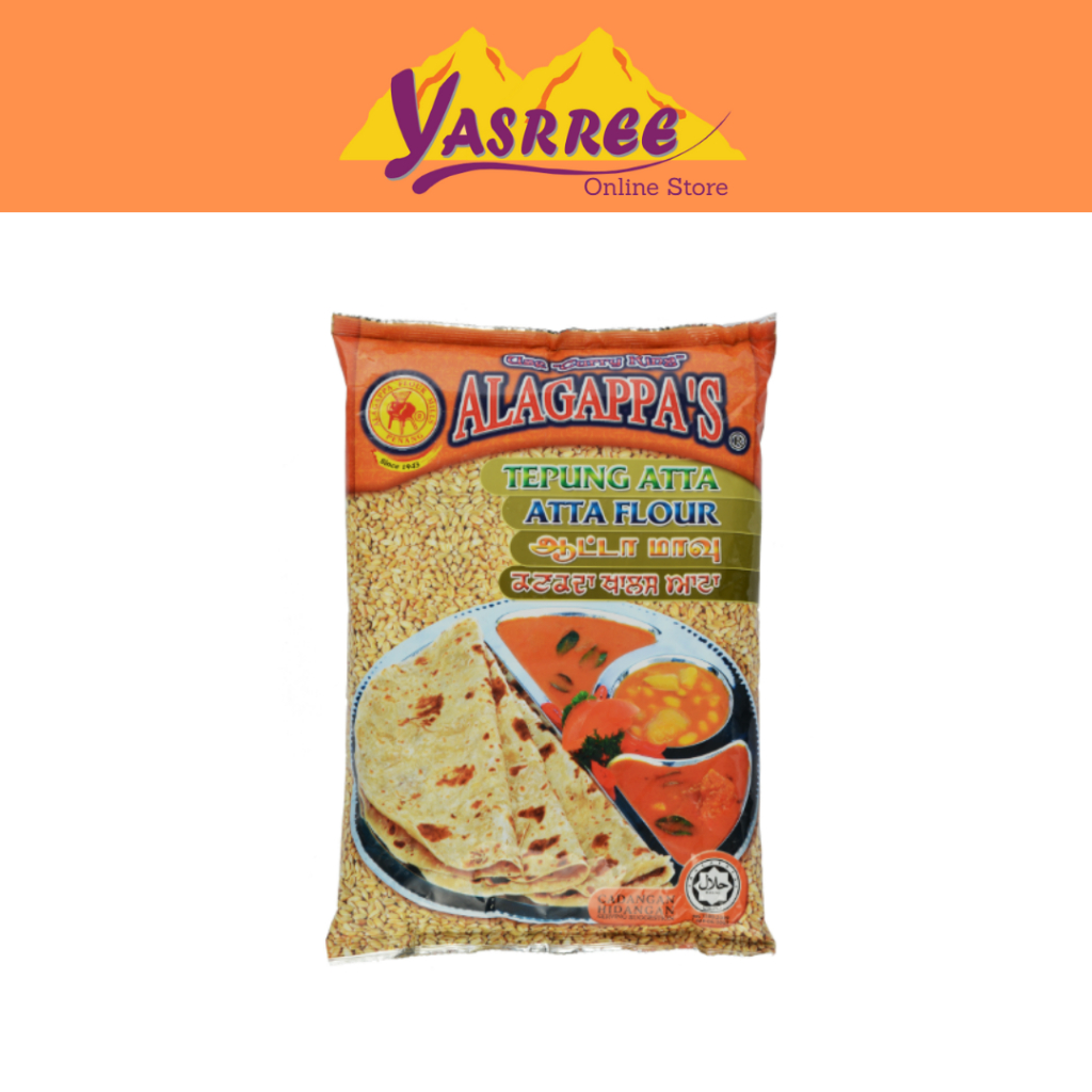 Alagappas Atta Flour 800g | Whole Wheat Chakki Atta Soft & Healthy ...