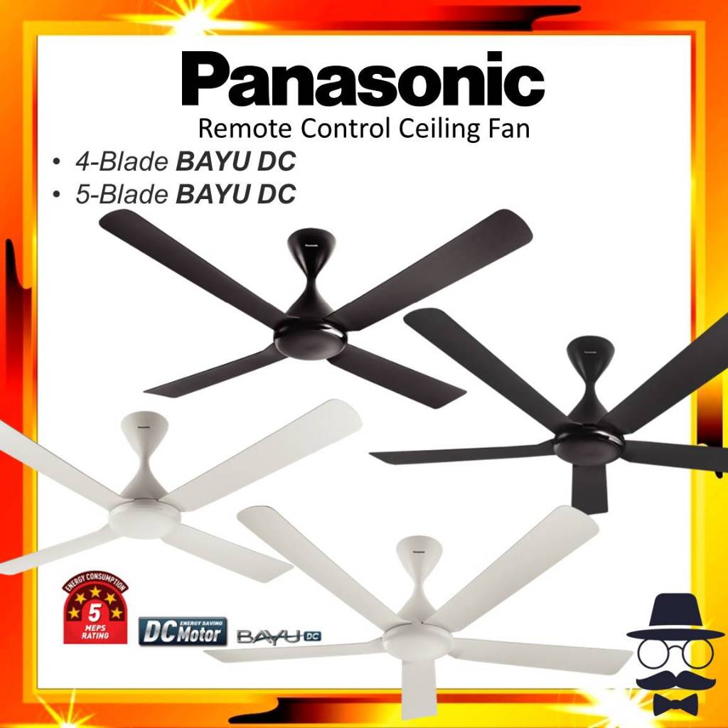 PANASONIC Ceiling Fan BAYU DC MOTOR Ceiling Fan F-M14SHVBWH 4 Blade ...