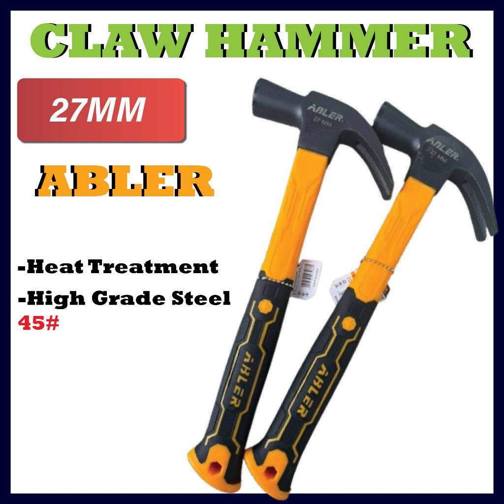 27MM Claw Hammer/Penukul Jenama Abler / Multipurpose Fibre Handle Claw ...