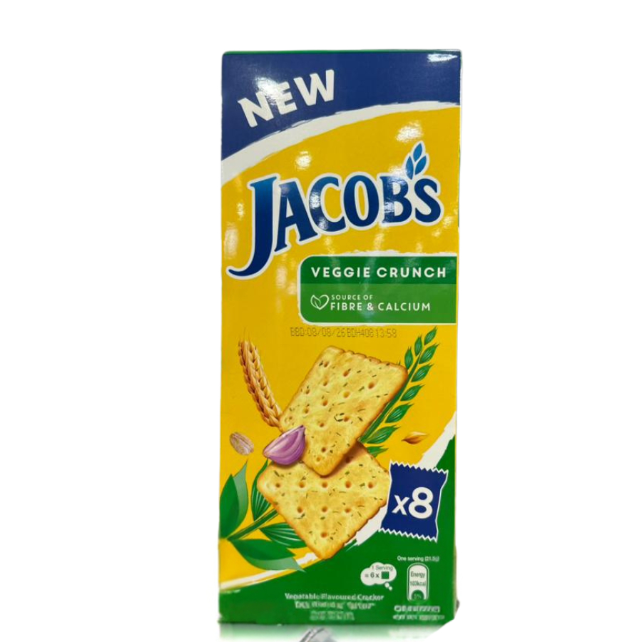Veggie Crunch - Vegetable Flavoured Cracker JACOB'S 8 x 21.5g | Shopee ...