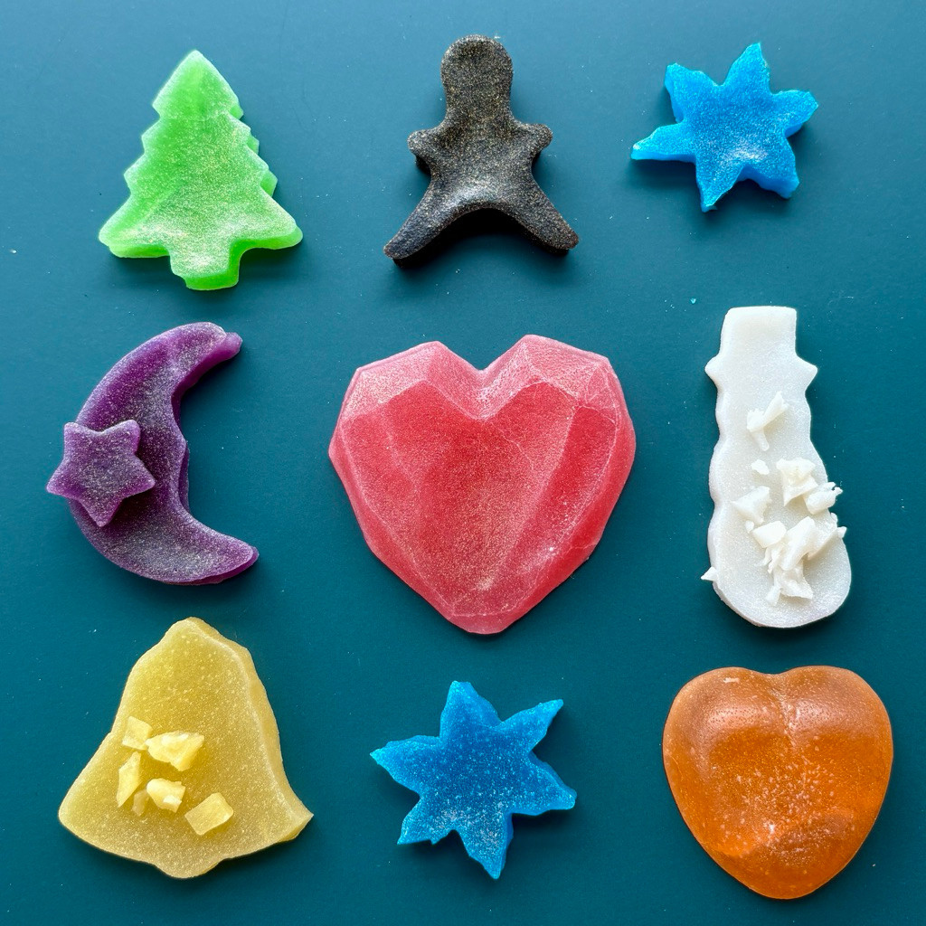 9 Pcs CHRISTMAS Treasure Box Edible Crystal Candy Kohakutou Agar Agar ...