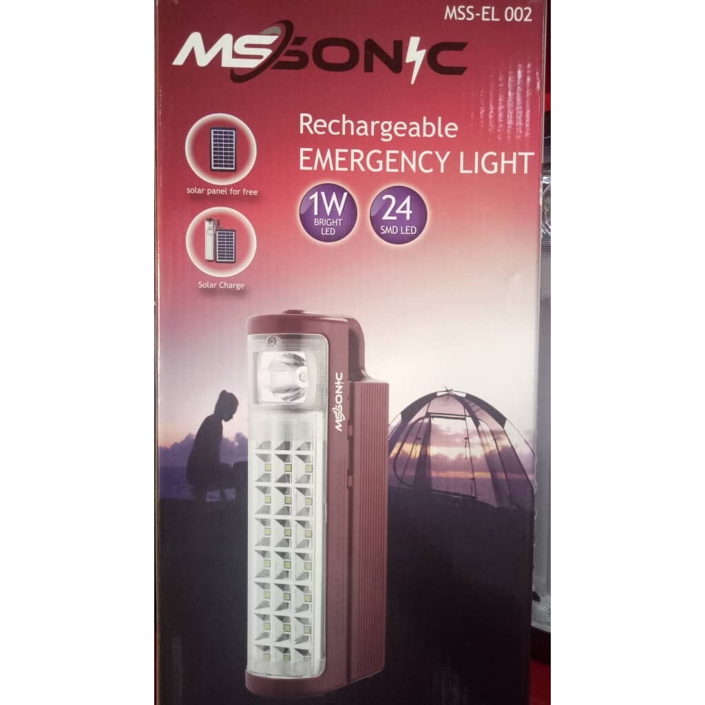 MS Sonic Rechargeable Emergency light (MS-EL002) - Solar Lantern - Top ...