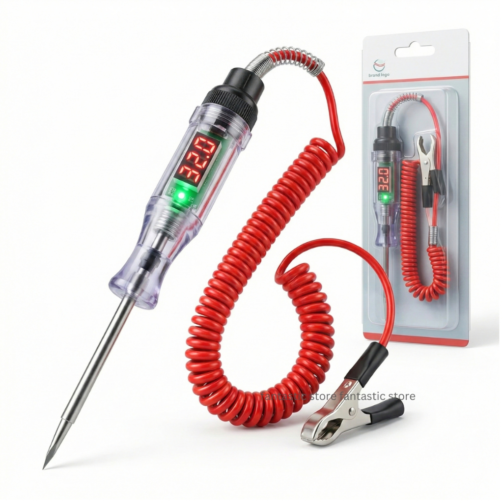 Test Lamp test light Digital Voltage Tester DC Current Kereta Motosikal ...