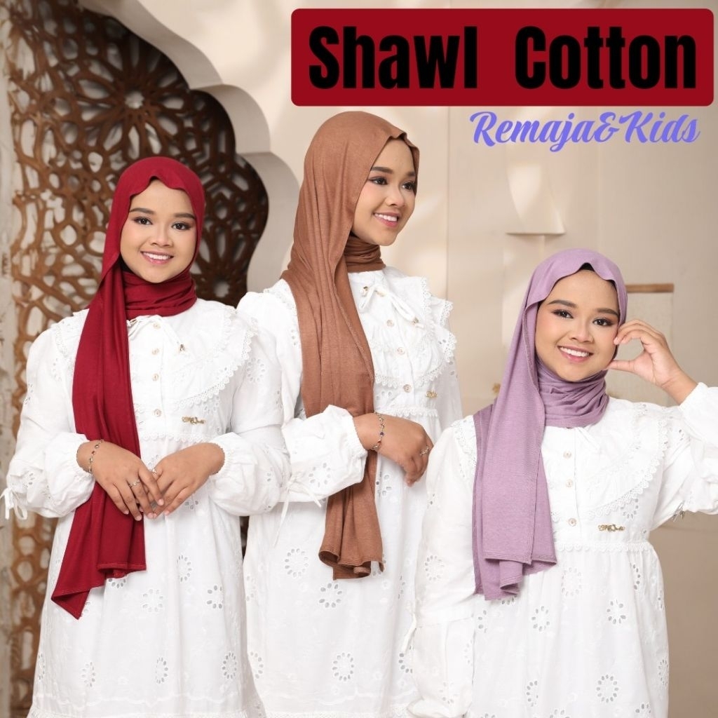 SHAWL COTTON JERSEY KANAK-KANAK/ SHAWL MALAS KIDS / SHAWL MALAS BUDAK ...