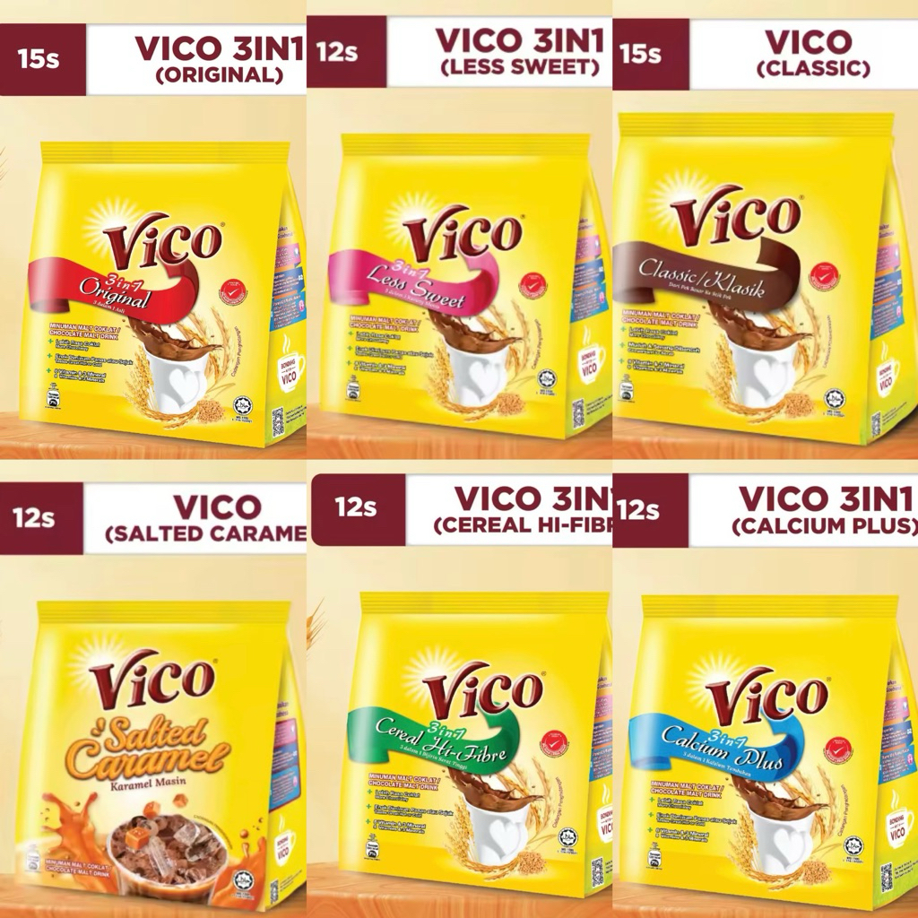 VICO Chocolate Malt Drink 3-in-1 | Shopee Singapore
