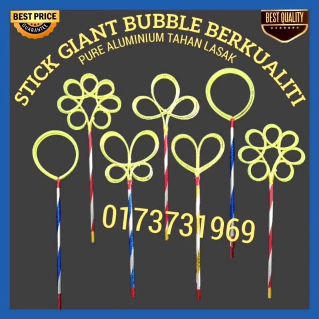 Stick Giant Bubble Pure Aluminium Belon Gergasi ( 10 pcs) | Shopee ...