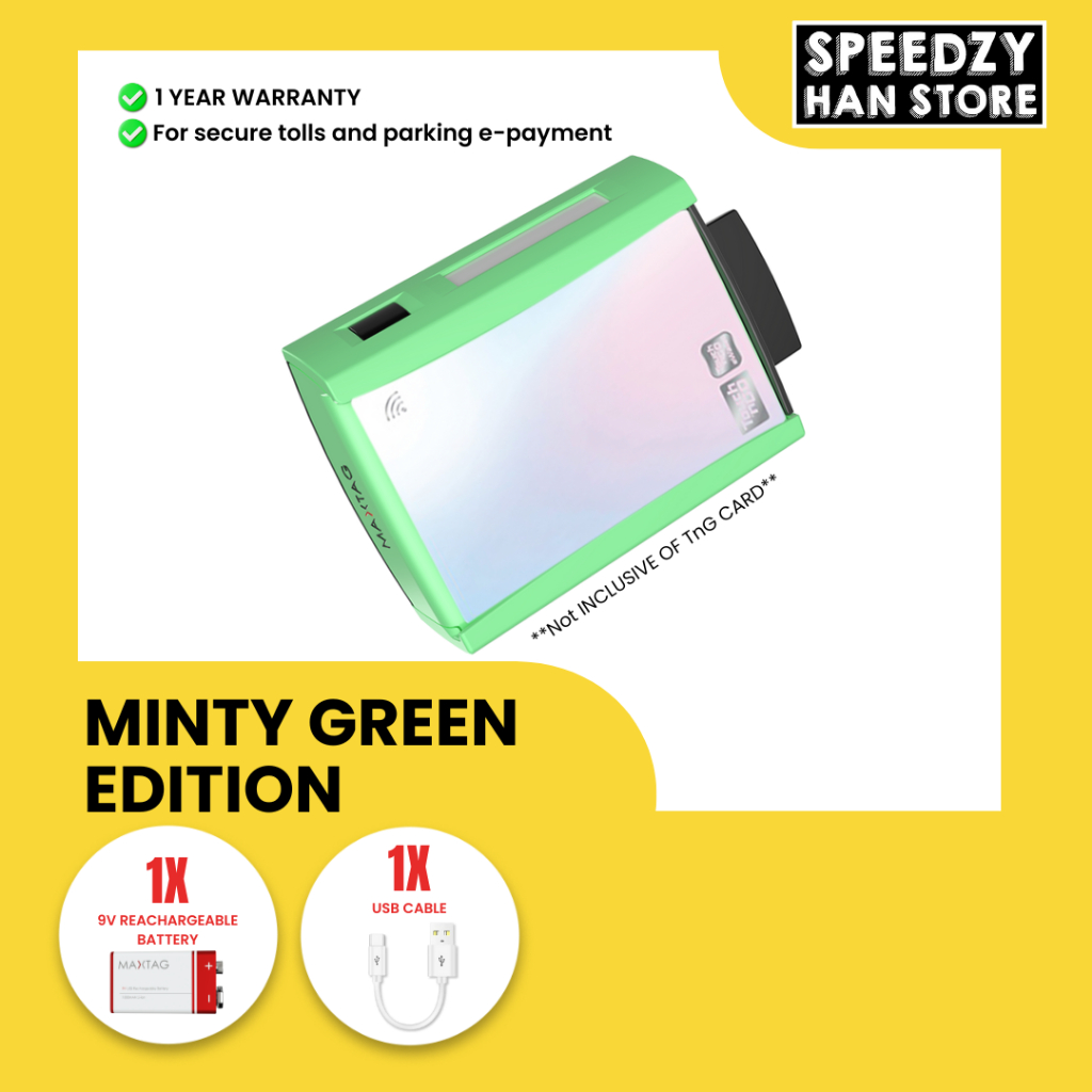 Minty Green Edition MaxTag Smart Tag Touch n Go Toll | Shopee Singapore