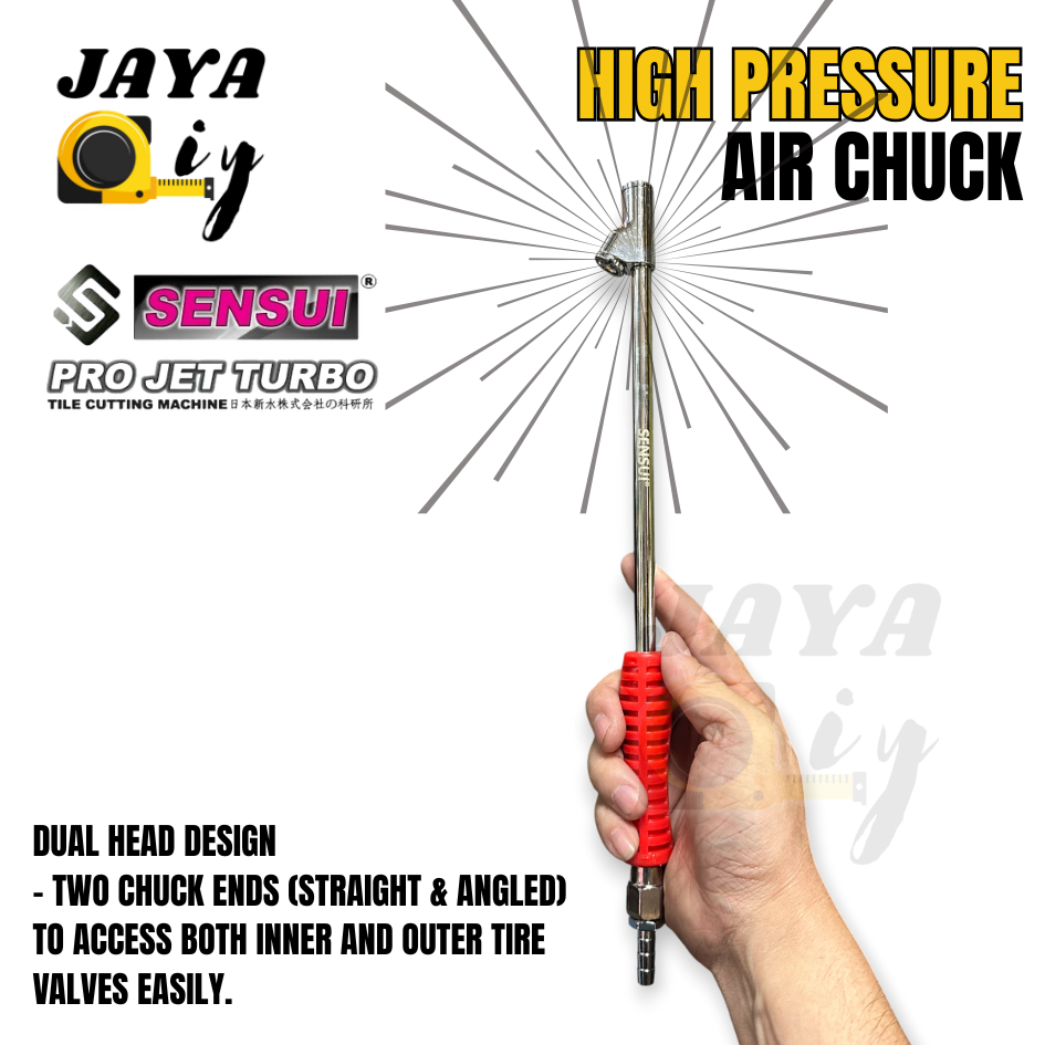 SENSUI - Extra Long Air Chuck 350mm | 14" Dual Head | Pam Angin Tayar ...