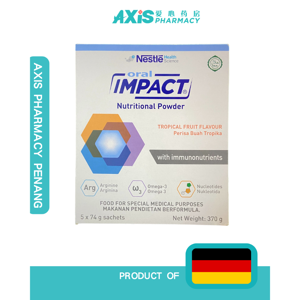 NESTLE ORAL IMPACT POWDER *IMMUNONUTRITION* TROPICAL FRUITS FLAVOR 370G ...