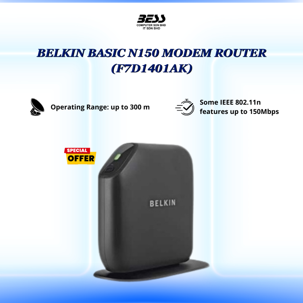 BELKIN BASIC N150 MODEM ROUTER | Shopee Singapore