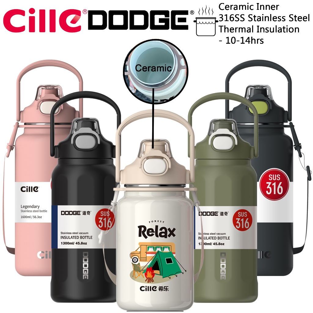 Cille Dodge 1L/1.3L/1.6L Dual Head 316SS/Ceramic Liner 304SS Stainless ...