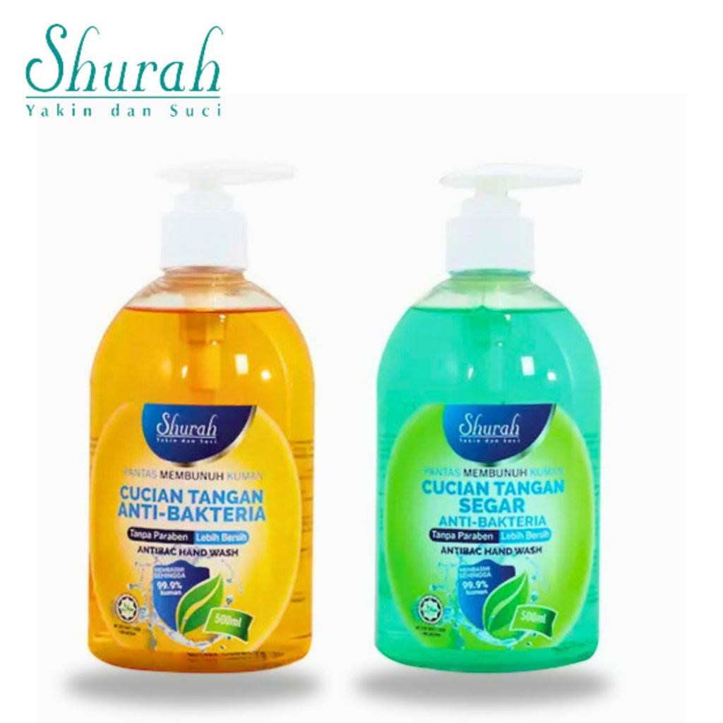 SHURAH Hand Wash 500ml Halal | Shurah Hand Wash (Fresh Anti-Bacterial ...