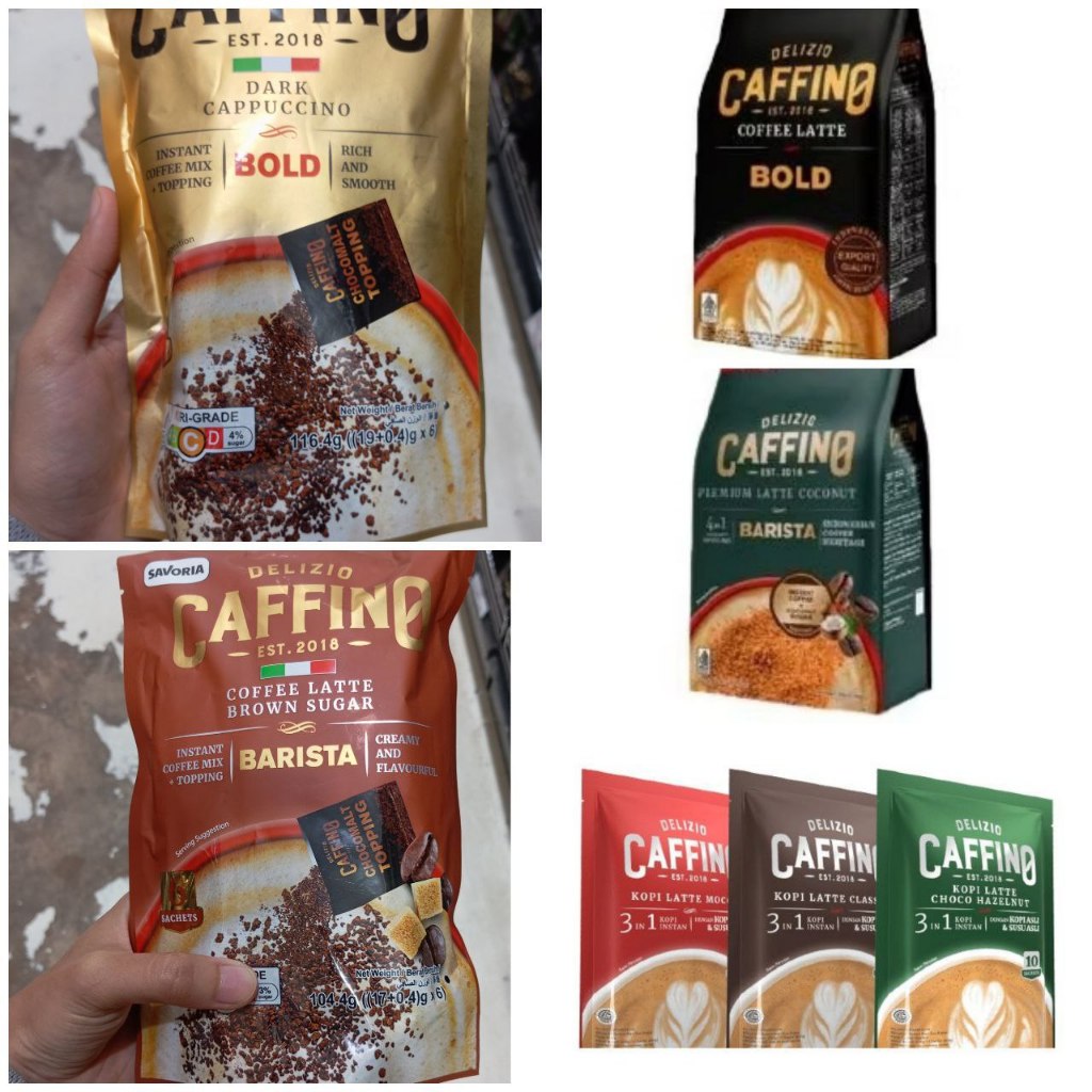 Delizio Caffino Cappucino Mocha Hazelnut Real Coffee Real Milk 200g ...
