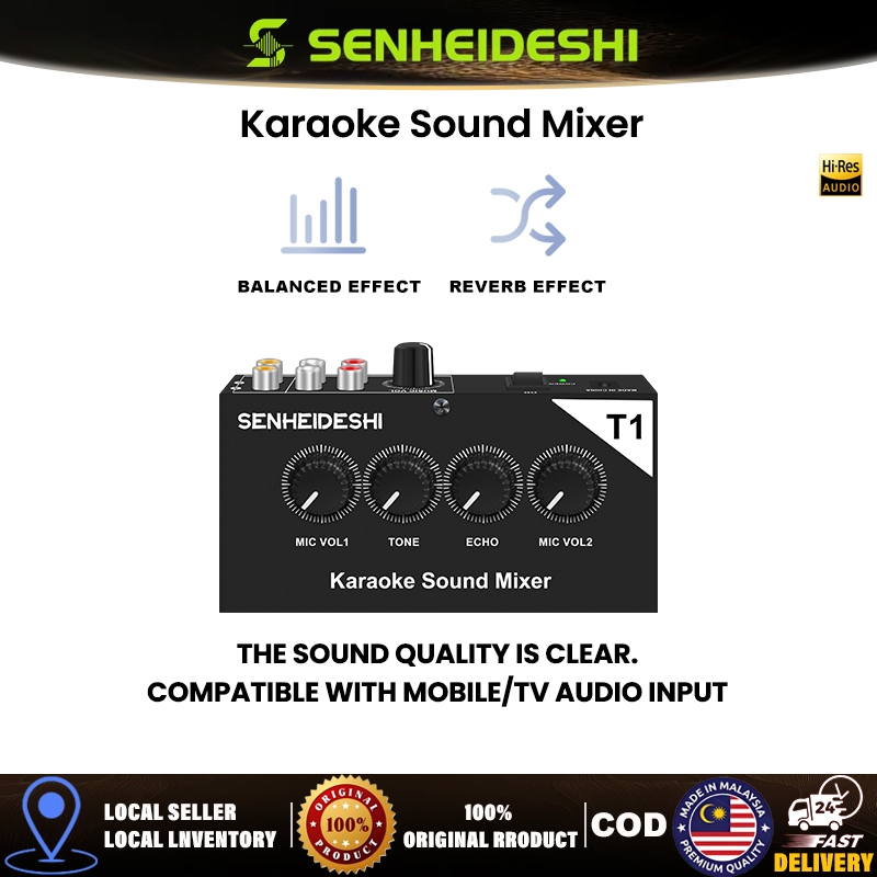 Karaoke Sound Mixer Reverb Karaoke Microphone Pre-Effect Small ...