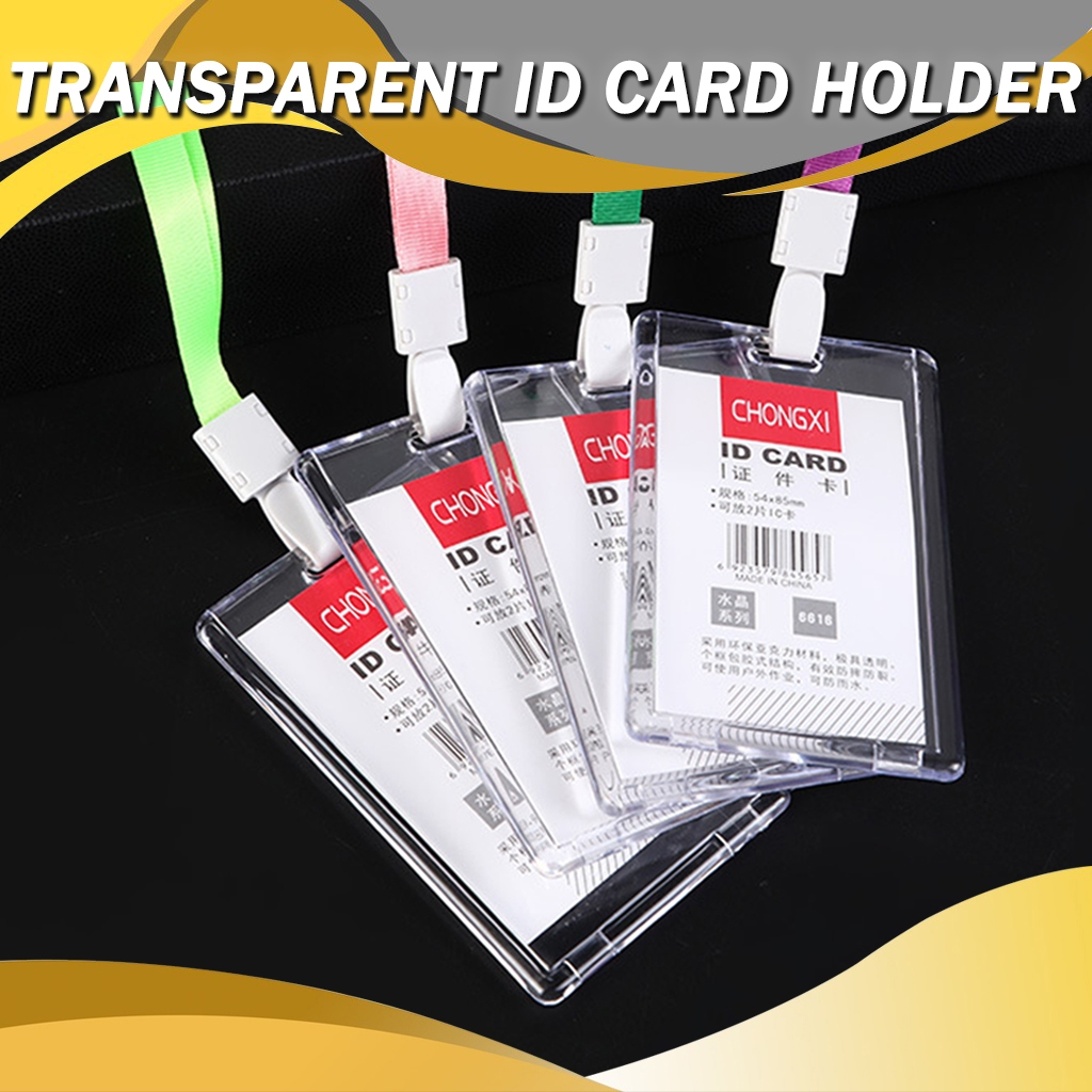 Acrylic Slide Transparent ID Card Holder | Name Tag Holder | Access ...