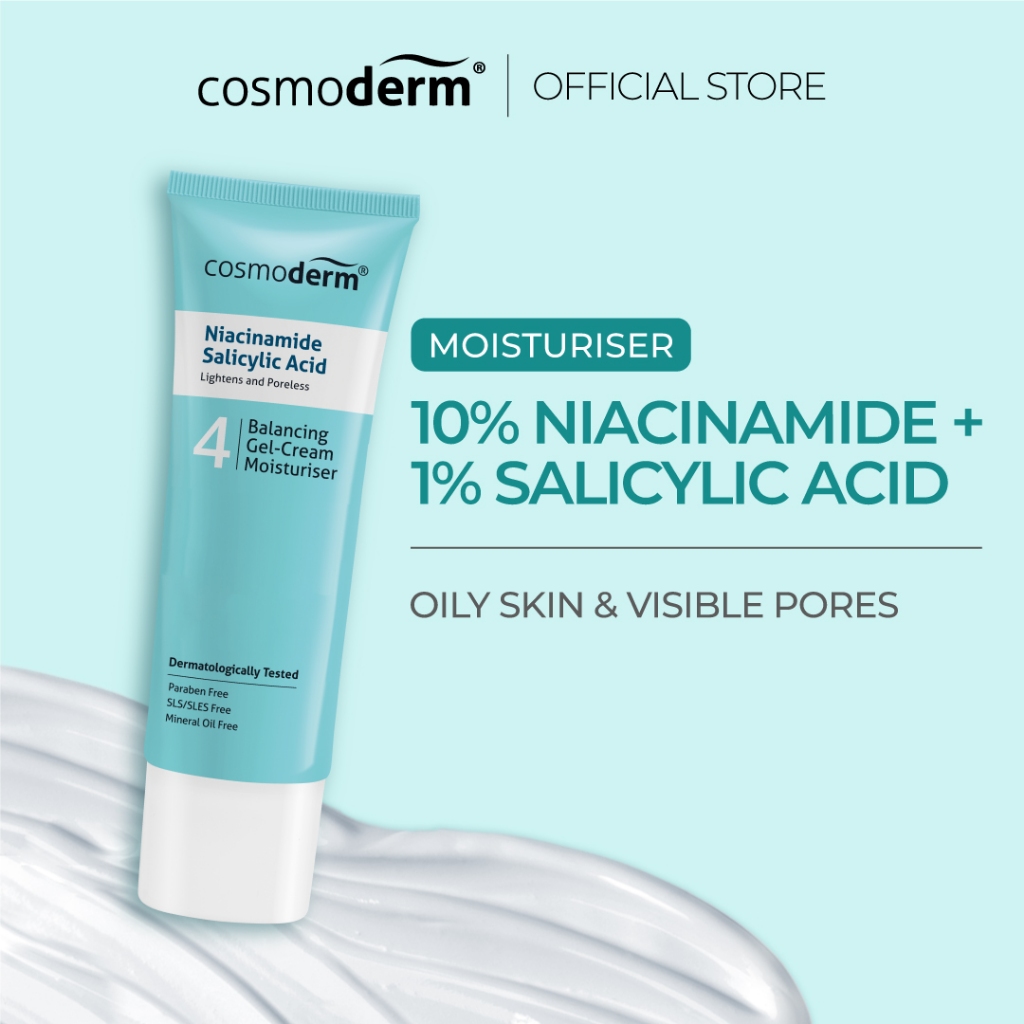 Cosmoderm Niacinamide Salicylic Acid Balancing Gel-Cream Moisturiser ...