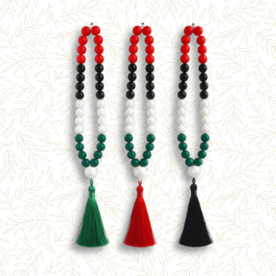 Palestine Solidarity Tasbih Palestin Gaza Muslim Prayer Beads 33 Soft ...