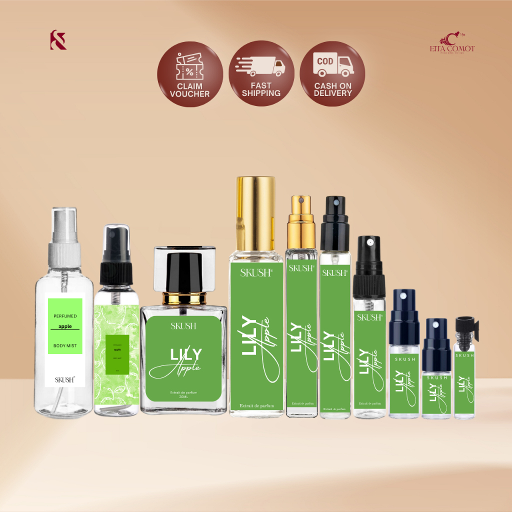 SKUSH LILY APPLE Quality Body Fragrance Oil with Various Types of Sizes ...