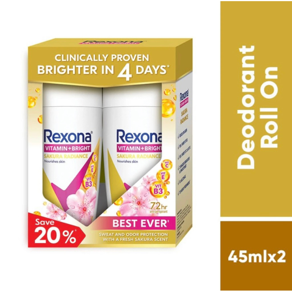 Rexona Roll On Deodorant (45ml x 2) | rexona deodorant | anti ...