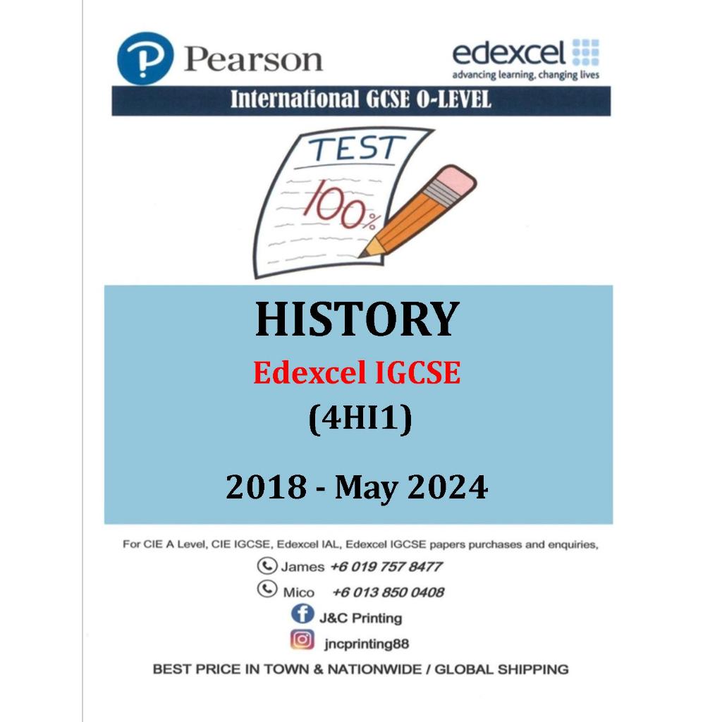 Edexcel Igcse O-Level Past Year Papers History 4HI1 (PAPER 1,2 ...