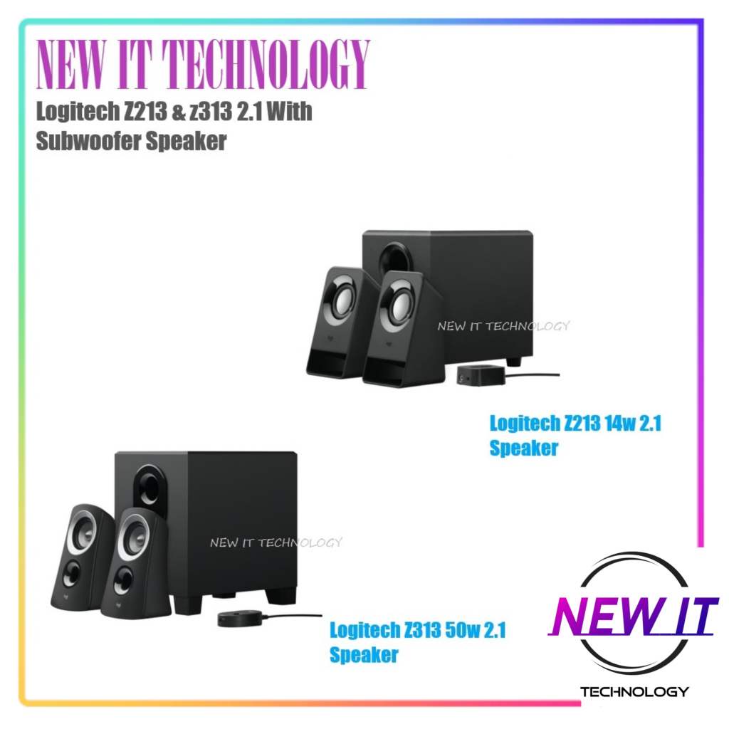 Logitech Z213 Compact Speaker System (14w)& Logitech Z313 (50w) & Z333 ...