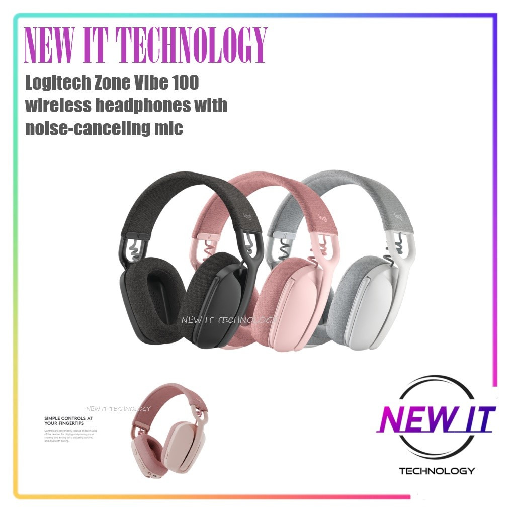 Logitech Zone Vibe 100 & Zone 300 Lightweight Wireless noise-canceling ...